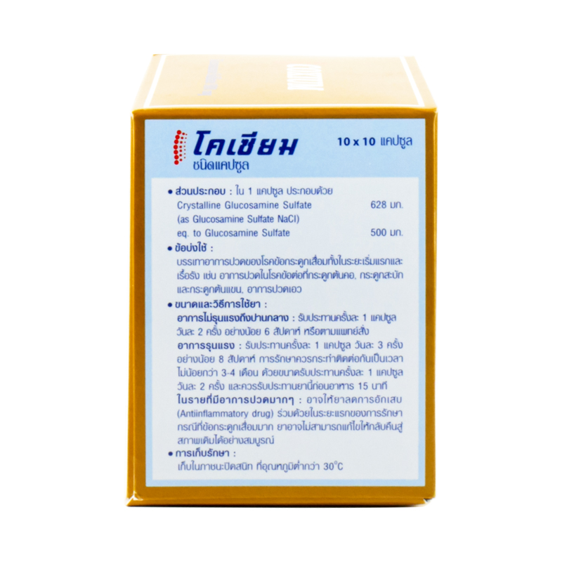 โคเซียมเม็ด 500mg (กล.ทอง) Coxium 10x10's - Radutit9