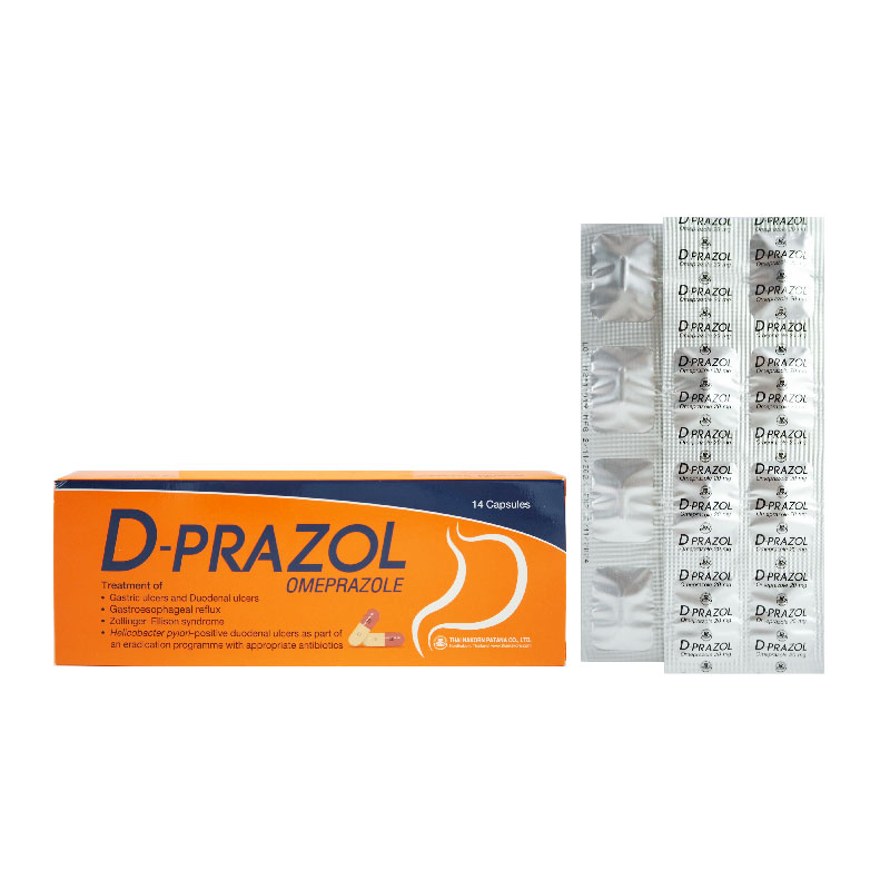 ดีพราซอล 14เม็ด D-prazol 20mg - Radutit9