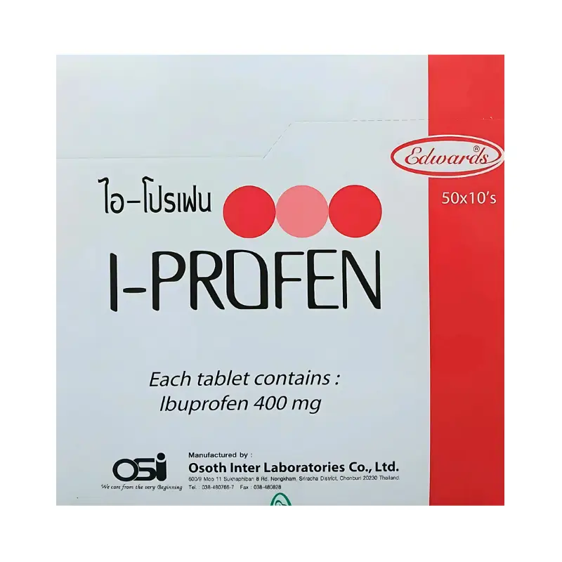 ไอโปรเฟน 400mg (โอสถอินเตอร์) I-Profen 50x10's - Radutit9