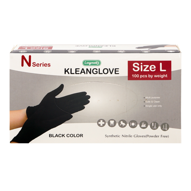ถุงมือ ลองเมด (ดำ) #L Klean glove N Black - L - Radutit9