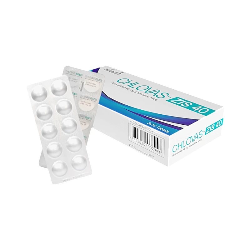 คลอวาส-ซิส 40mg Chlovas-Zis 10เม็ด / กล.3แผง * - Radutit9
