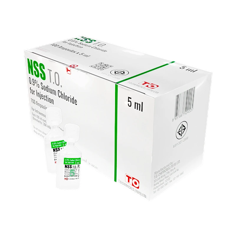 น้ำเกลือเอ็นเอสเอส 0.9%(TO) NSS 5ml / กล.100หลอด - Radutit9