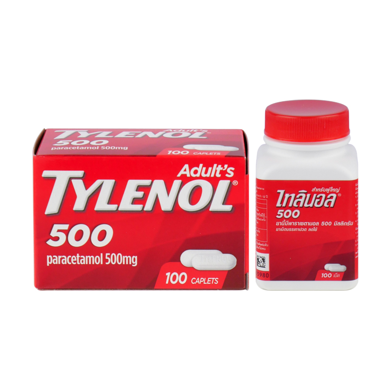 ไทลินอล กป. 100's Tylenol 500mg 100's - Radutit9